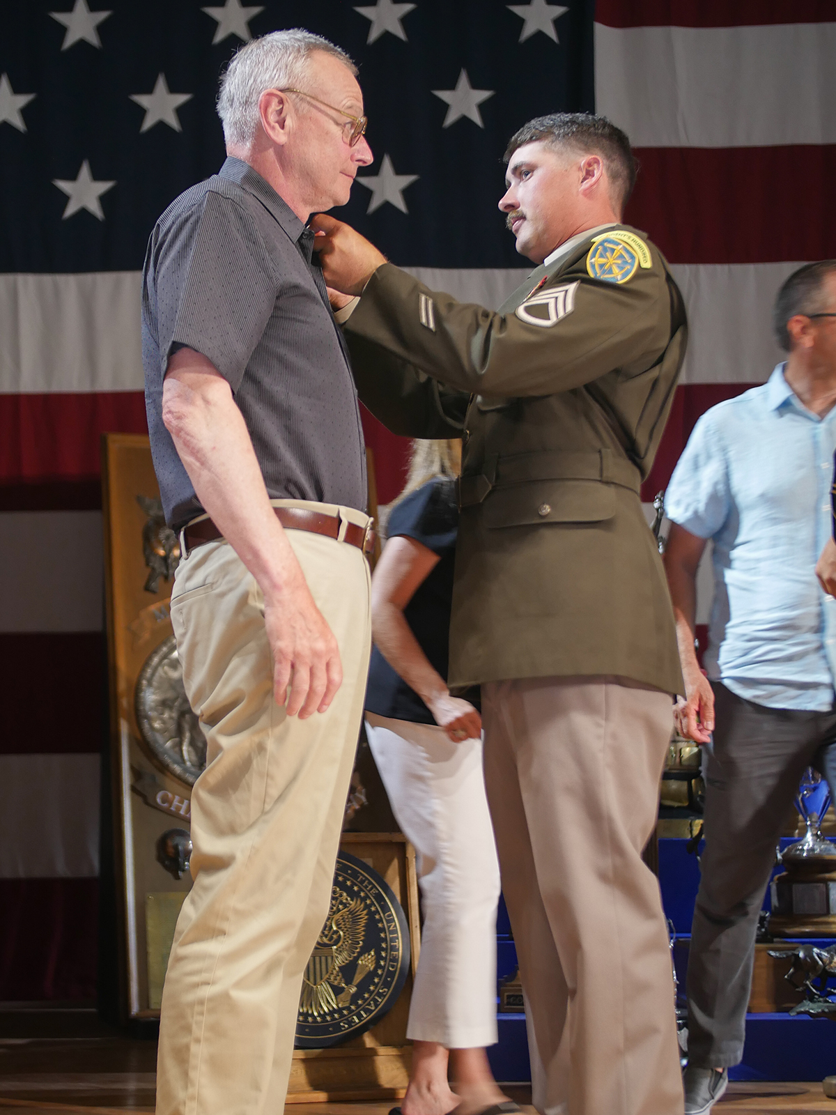 Frank Gill Honors Late Friend by Earning Distinguished Rifleman Badge ...