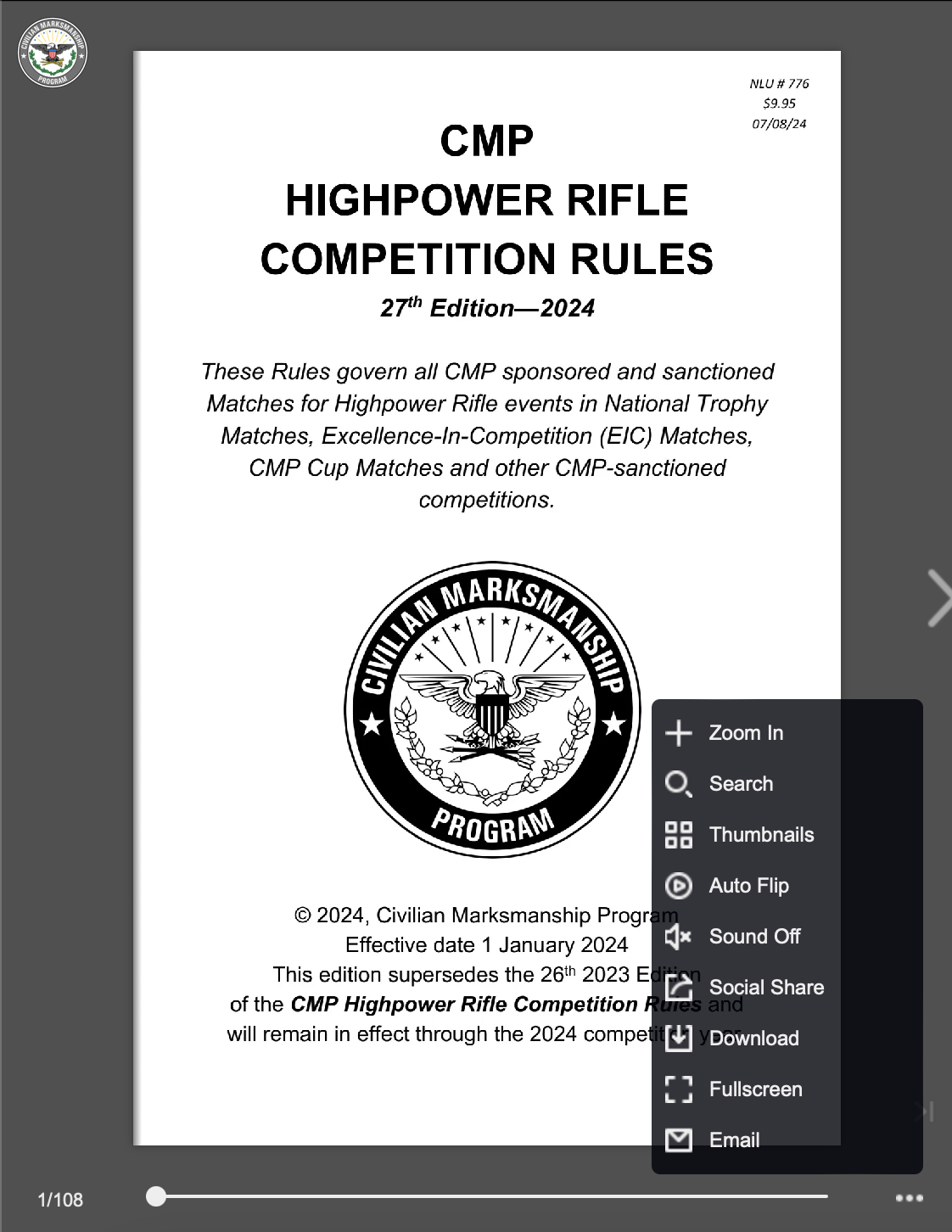 Competition Rulebooks - Civilian Marksmanship Program